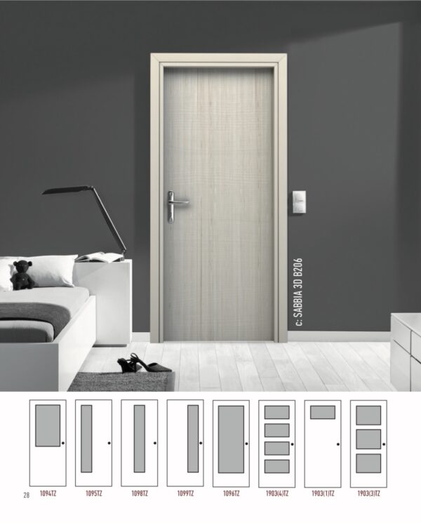 Πόρτα laminate με τζάμι - Material Plus